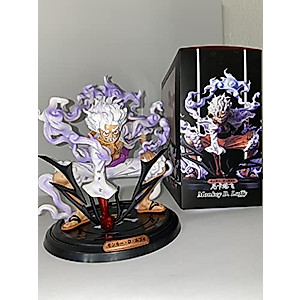 TenseiMe, Monkey. D Luffy Gear 5 Fifth Action Figure 20cm/7.9inch PVC Anime Action Figure (White)