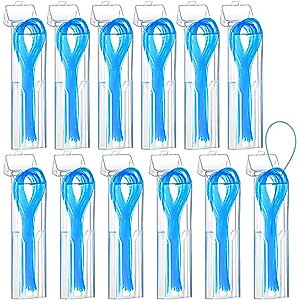600 Pcs Floss Threaders for Braces, Bridges, and Implants Dental Threader, Multifunctional Nylon Loop Design for Your Teeth, Pack of 12