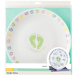 Simplicity 'Warm Wishes for Baby' Baby Shower Autograph Plate, 12'' D