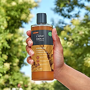 DOVE MEN + CARE Face + Body Wash For Men Awaken Turmeric + Ginger Root 18 oz 4 Count