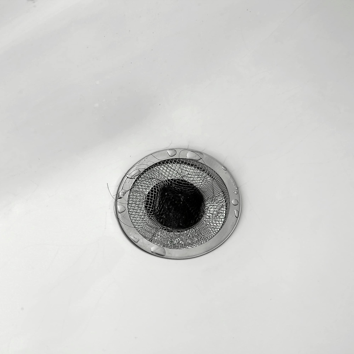 2pcs Mesh Bathroom Lavatory Sink Strainer, Stainless Steel Slop Basket Filter Trap, 2.25" Top / 1" Sink Strainer, Bathroom Wash Basin Balcony Drain Hole, Utility, Slop, Laundry, RV and Lavatory