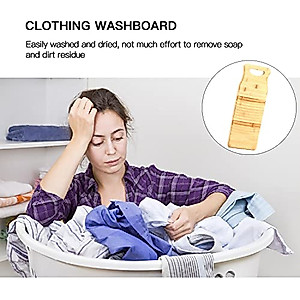 awagas 23.6"x7.1" Large Bamboo Washboard, Hand Washing Board, Laundry Washboard for Hand Washing Clothes, Clothes Wash Boards-old Fashioned Hand Wash Board for Shirts Clean Home Laundry Supplies-(L)
