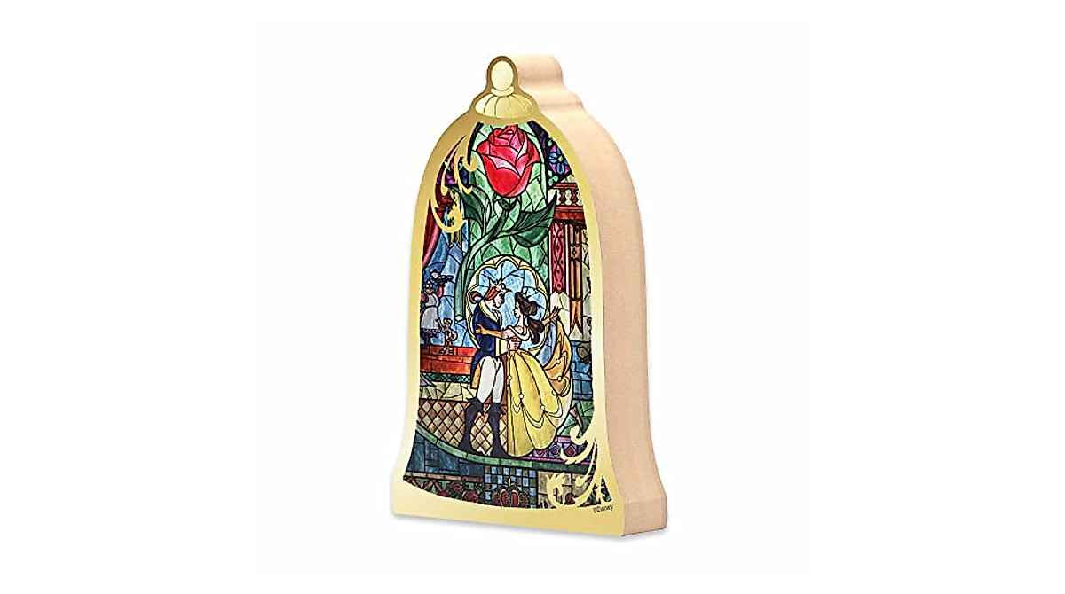Disney Beauty and The Beast Stained Glass Shelf Sitter Decor - Belle ...
