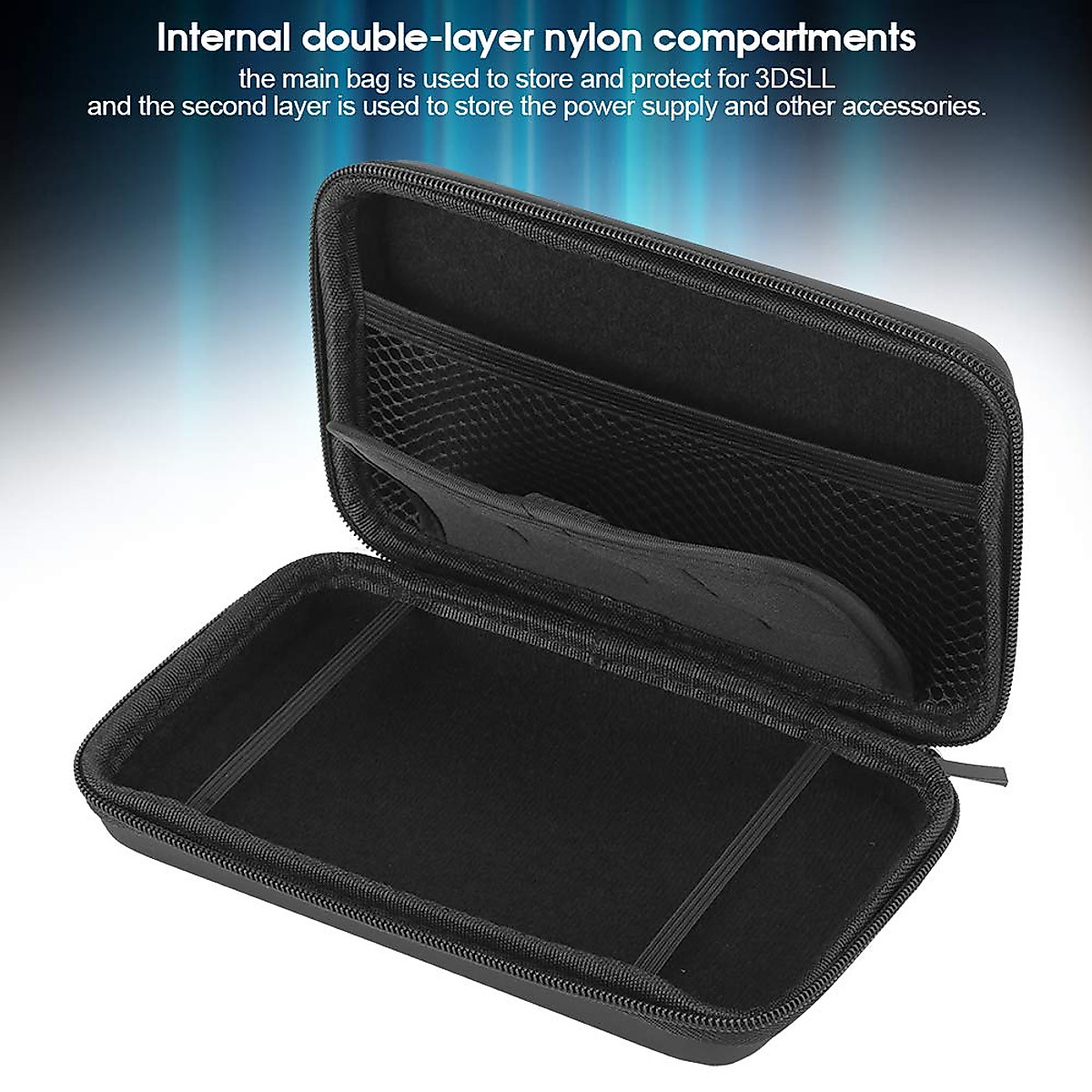 Shanrya Game Consoles Storage Bag Storage Bag Used to Store Convenient to Carry for 3DS LL Office Home 3DS(black)