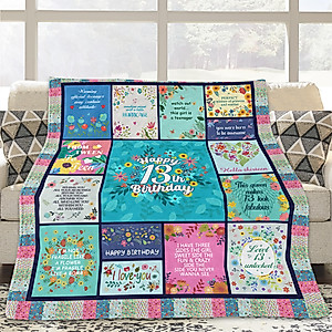Akoigun 13 Year Old Girl Gifts, Best 13 Year Old Girl Birthday Gift Ideas, Gifts for 13 Year Old Girl Blankets, 13th Birthday Gifts for Girls, Happy 13th Birthday Decorations for Her Throw 50"X60"