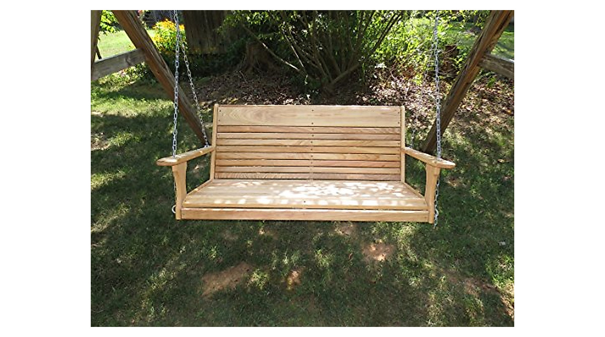 Wood Tree Swings Cypress Porch Swing - Handcrafted USA Made Outdoor Seat