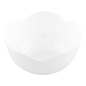 Restaurantware 2 Ounce Disposable Dessert Cups 100 Mini Appetizer Cups - Flower Shape Attractive White Plastic Mini Ice Cream Bowls Durable For Parties Or Catered Events