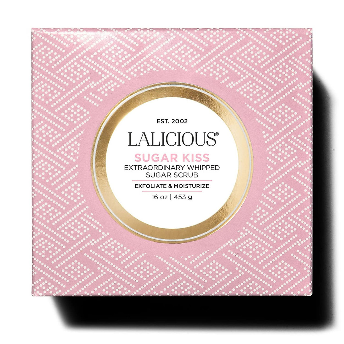 LALICIOUS Sugar Kiss Extraordinary Whipped Sugar Scrub - Cane Sugar Body Scrub with Coconut Oil & Honey, No Parabens (16oz)