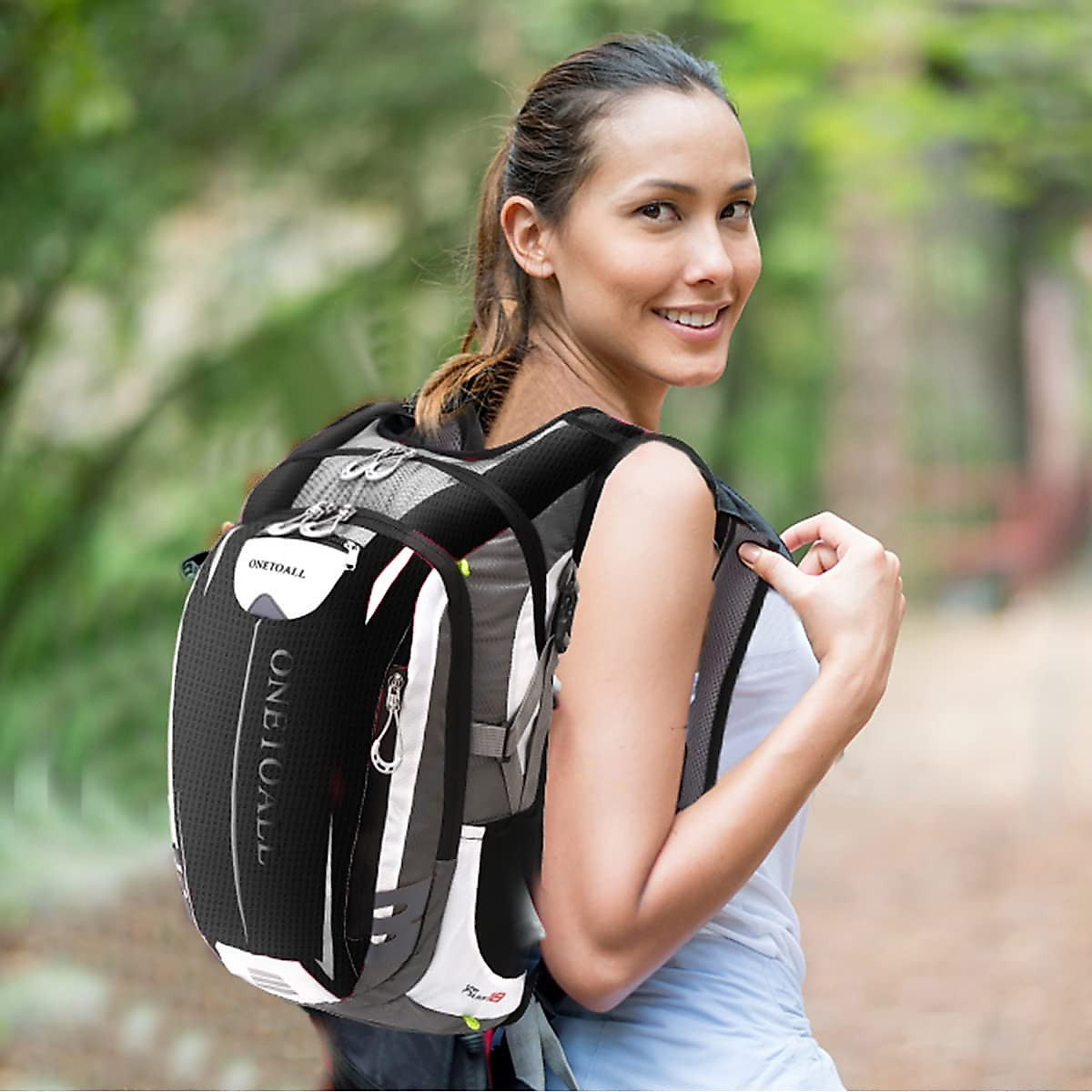 Leathario 18L Cycling Backpack Men Women Bike Daypack for Outdoor Waterproof Rucksack for Camping Hiking