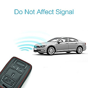 MECHCOS Compatible with fit for Chevy GMC Silverado Colorado Sierra M3N-32337100, 13577771 3 Buttons Leather Keyless Entry Remote Control Key Fob Cover Pouch Bag Jacket Case Protector Shell