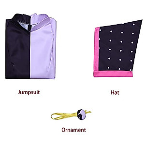 Kids Owl House Collector Cosplay Costume Jumpsuit Pajamas Halloween Uniform Outfit with Hat (Purple, Large)