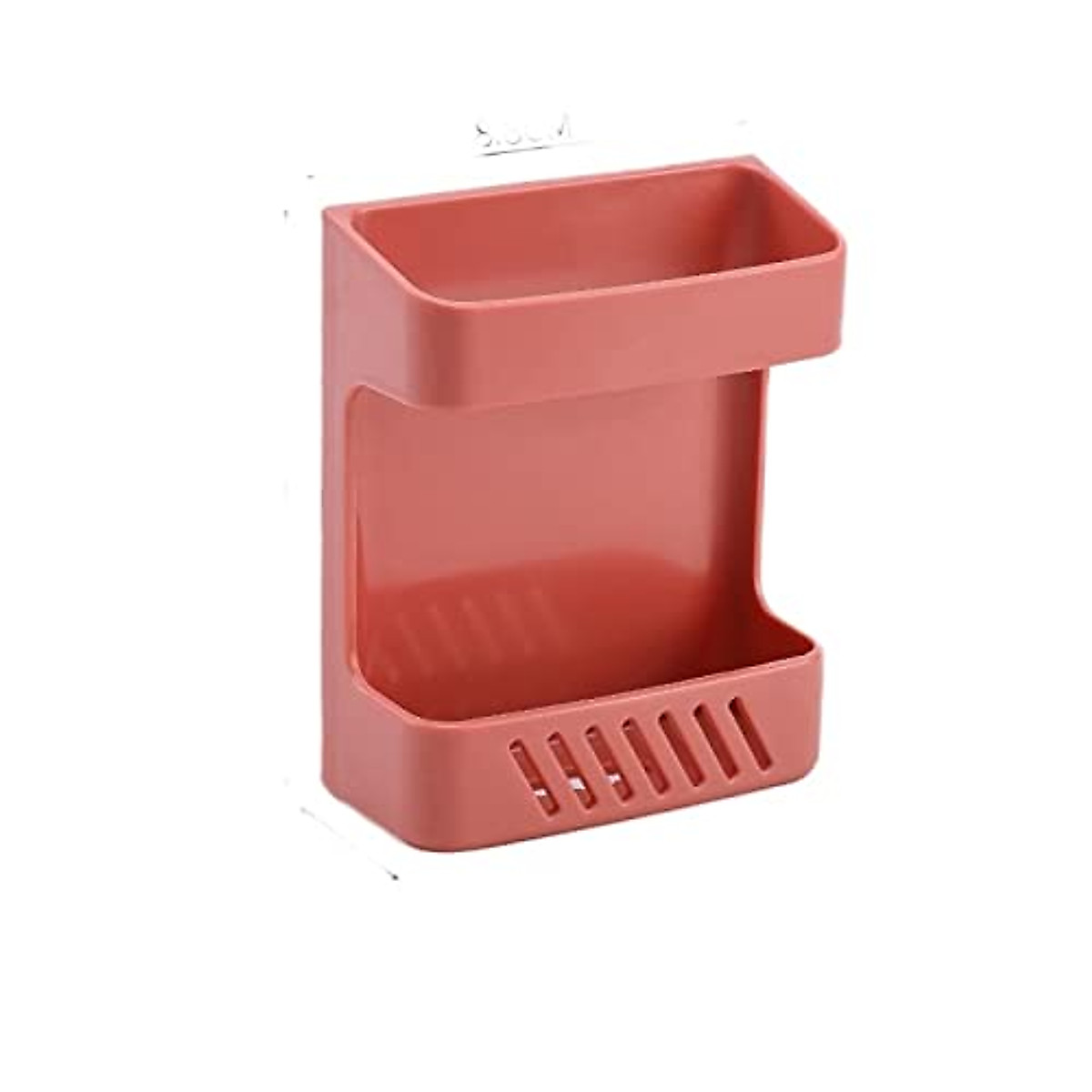 INKSKI Chopstick Basket Perforated Table Side Wall Mounted Kitchen Shelf (Color : Red)