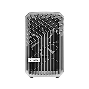 Fractal Design Torrent Nano White - Clear Tint Tempered Glass Side Panel - Open Grille for Maximum air Intake - 180mm PWM Fan Included - Type C - mITX Airflow Mini Tower PC Gaming Case