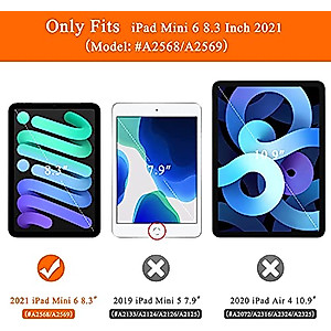 iPad Mini 6 Case - iPad Mini 6th Generation Case for Kids, 3D Cartoon Butterfly Non-Toxic EVA Light Weight Proof Shockproof Case with Kickstand for iPad Mini 6th Gen 8.3 inch 2021 Case for Boys (Rose)