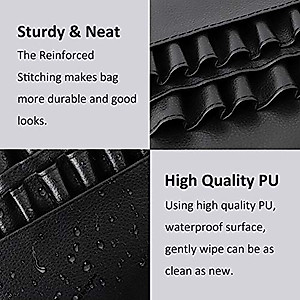 goldwheat Makeup Brush Belt Professional 26 Pockets With Artist Strap, Portable Foldable Cosmetic Pouch For Women