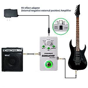 COOLMUSIC A-DE01 Echolation Digital Delay Pedal with 9 Effects…