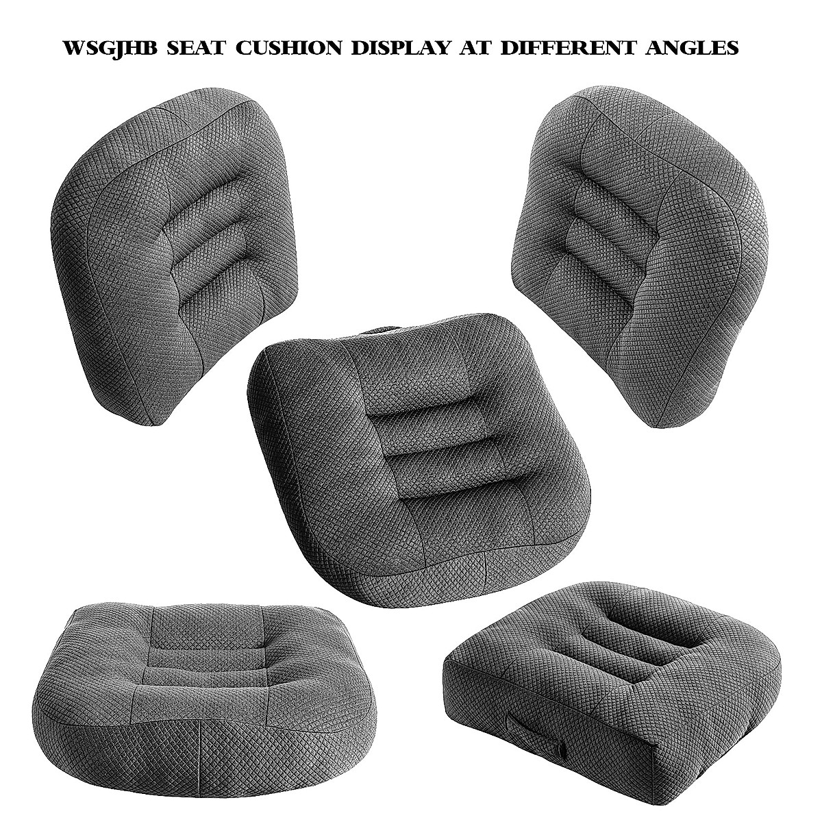 WSGJHB Car Booster Seat Cushion Heightening Height Boost Mat, Breathable Mesh Portable Car Seat Pad Angle Lift Seat Cushions Ideal for Car Office,Home, Used All The Year,C,40x40x12cm