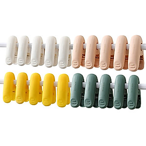 Kirmoo 20 pcs Colorful Plastic Clothespins,Small Laundry Clothes Pins Clips,Bag Chip Food Kitchen Towel Paper Clips,Drying Washing Line Clothes Pegs Pins for Indoor and Outdoor (Mixed Colors 20pcs)