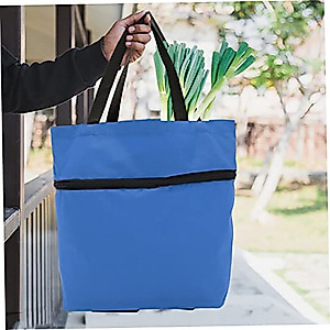 GARVALON storage bag with wheels folding grocery bag groceries trolley bags laundry cart shopping storage bag grocery cart bags laundry bag backpack shopping pouch girl heavy Metal suitcase