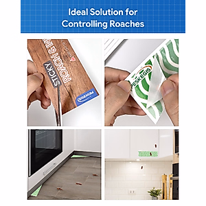 Large Roach Insect Traps 30 Pack, Trap & Kill Indoor Crawling Crickets, Scorpions, Cockroaches, Bugs, Spiders, Centipedes, Mice Glue Boards, On-Wall Insect Catcher, Pre-Baited Fruity Scent