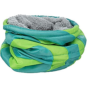 TRIXIE Cushy Plush Play Tunnel, 15 x 35 cm, Grey/Green