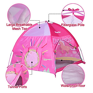 NARMAY® Play Tent Unicorn Dome Tent for Kids Indoor/Outdoor Fun - 48 x 48 x 40 inch