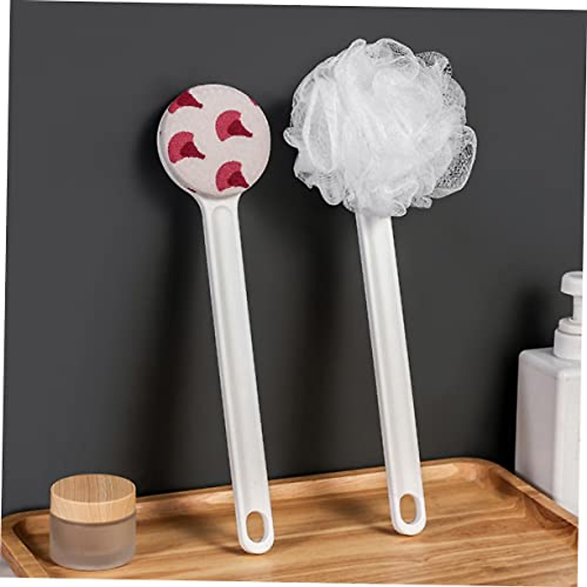 FOMIYES Bath Back Brush Bath Cleaner Mens Body Scrubber Mens Loofah Back Bath Brush Dual-Sided Back Brush Shower Foot Scrubber Bath Back Scrubber Scrubbing Brush for Shower Bathing Brush