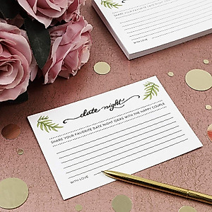 Paper Junkie Date Night Idea Cards for Bridal Shower and Wedding (4 x 6 Inches, 100-Pack)