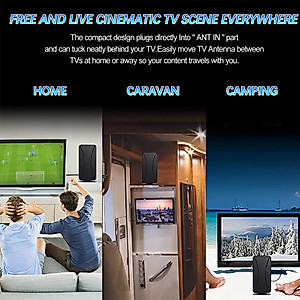 2025 TV Antenna - Amplified HD Digital TV Antenna Indoor Booster 580+ Miles Long Range - HDTV Antenna for Smart TV Free Local Channels 4K HD 1080P All TV's VHF UHF - 36ft Coax Cable