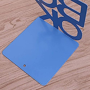 Book Stopper Bookends Alphabet Shaped Metal Bookends Iron Support Holder Desk Stands for Books Book Stand Book Stand Book Ends Gift ( Color : Blue )