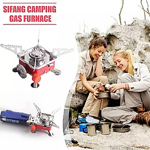 Portable Camping Stove Burner, Outdoor Strong Firepower Camping Gas Stove Folding Lightweight Stove for Outdoor Hiking Cooking