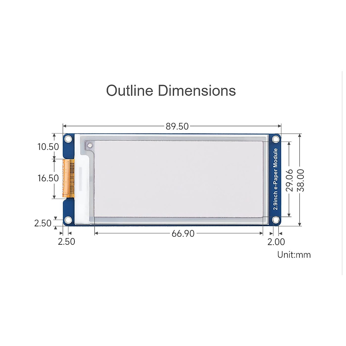 Coolwell Waveshare Epaper HAT 2.9 Inch Eink Display 296×128 Red Black White Three Color E-Paper Screen for Raspberry Pi 4B+ 4B 3B+ 3B 2B+ Zero Jetson Nano Ardui SPI Interface E-Ink