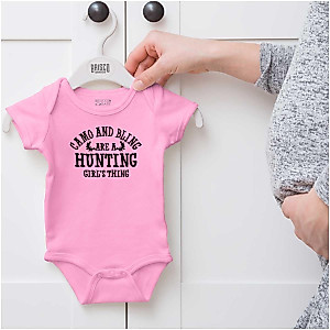 Brisco Brands Camo Bling Hunting Girl's Thing Baby Bodysuit Jumper Girls