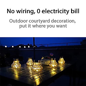 Solar Light Outdoor Home Garden Waterproof Hanging Light Garden Balcony Decoration Creative Fashion Glass Chandelier