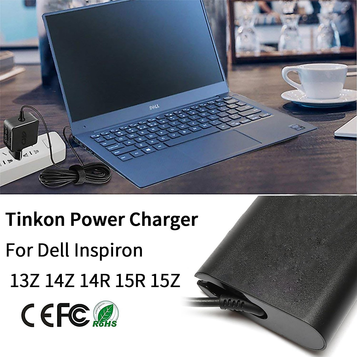 19.5V 3.34A 65W Laptop Charger for Dell Latitude 5400 7480 7490 5490 5480 5500 E5470 E6420 5580 5500 5590 7290 E6410 E5400 E6430 E6440 E6540 E7250 E7440 E7450 LA65NS2-01 LA65NM130 Adapter Power Cord