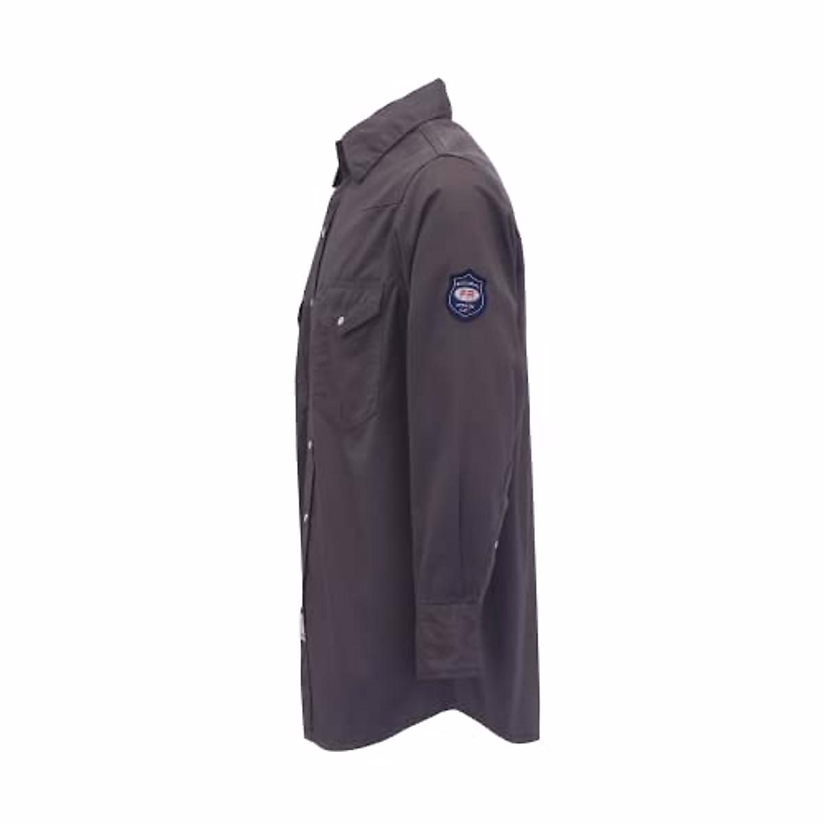 BOCOMAL FR Shirts Flame Resistant Shirts Fire Retardant Welding Shirts Snaps Fastener NFPA2112 7.5oz Gray Men's Welder Shirt