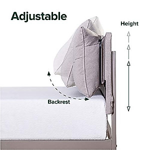 ZINUS Avery Platform Bed with Reclining Headboard / No Box Spring Needed / Cushioned Adjustable Headboard with Customizable Height / Easy Assembly, Beige, King