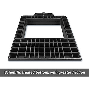 Rubber Heavy Duty Pallet Jack Wheel Chock 2 Pack, Premium Pallet Jack Stopper for Truck 14.2" Length x 11.2" Width x 2" Height (Black, 2 Packs)