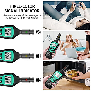 Mastfuyi EMF Meter, Electromagnetic Radiation Detector, Digital LCD EMF Detector, EMF Tester for Ghost Hunting, Home, Office, Outdoor, Indicator Lights, Audible Alert