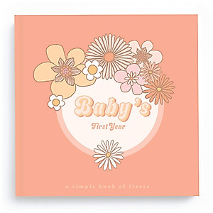 Lucy Darling Baby Memory Book, Themed Baby First Year Book, First 5 Years Journal & Photo Album for Baby Boy/Girl, Keepsake Books, Gender Neutral Memories & Milestone Book, Mom Gift - Flower Child