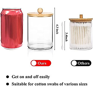 SGHUO 4 Pack 10oz Qtip Holder High Bathroom Organizer Set