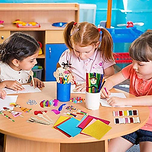 Arts Craft Supplies for Kids, 1000+ PCS Toddler DIY Craft Art Supply Set Include Pipe Cleaners, Pom Poms, Storage Box, Best Xmas Gift for 5 -12 Years Old Boys and Girls