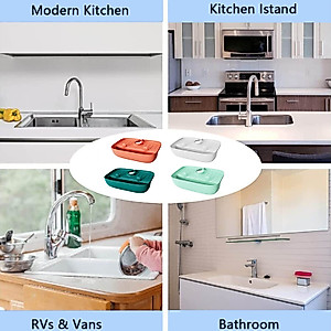 Faucet Splash-Proof Draining Rack, Silicone Sink Water Collection Pad, Non-Slip Faucet Splash Drying Mat, Rag Sponge Wipe Draining Storage Rack For Kitchen, Sink, Bathroom (White)