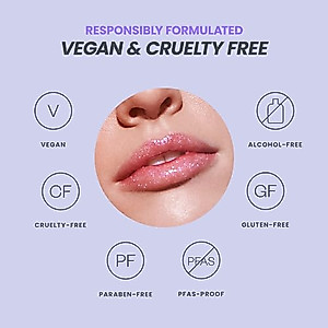 Wonderskin WONDER BLADING Top Gloss - Lip Gloss, High Shine Finish, Hydrating Lip Gloss, Lip Makeup (Holographic)