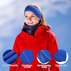 Janinka 11 Pieces Ear Warmers Headband Fleece Ear Covers Winter Running Ear Muffs Headband for Cold Weather Women Men