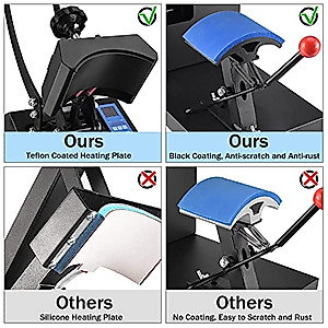 PNKKODW Hat Press Digital Baseball Cap Heat Press Machine 6x3.5 Inch Clamshell Design Curved Element Cap Sublimation Transfer Press with LCD Timer and Temperature Control, Rigid Steel Frame