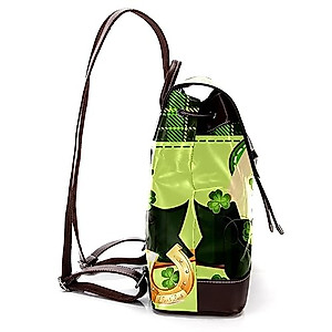 VBFOFBV Travel Backpack, Laptop Backpack for Women Men, Fashion Backpack, St. Patrick'S Day Green Plaid