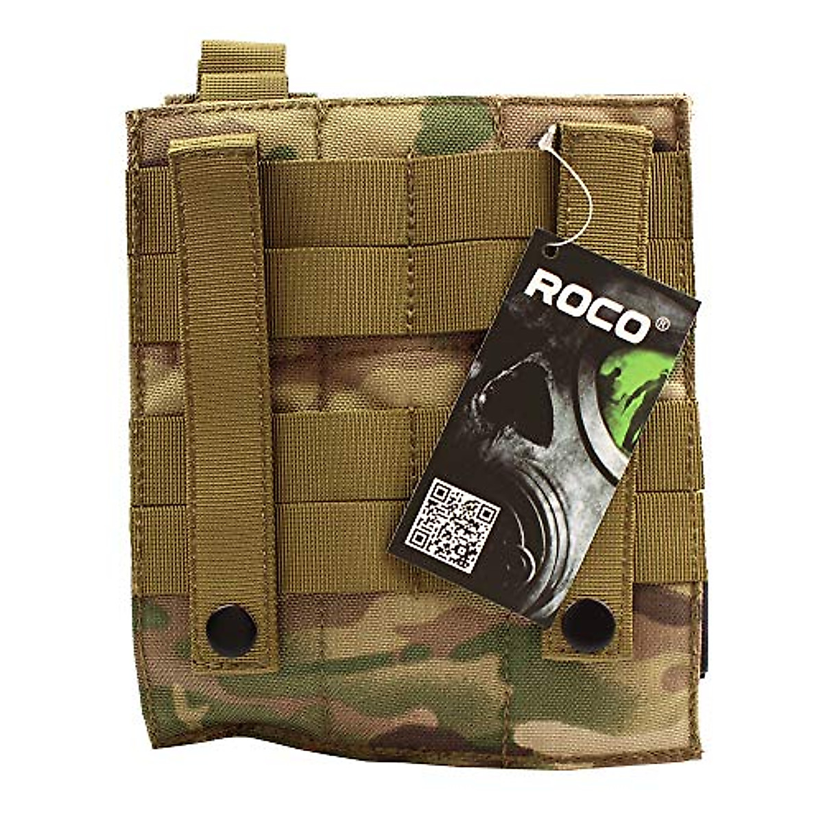 ROCOTACTICAL Tactical Molle Magazine Pouch, Open Top, Kriss Tactical Triple Mag Pouch, Molle Triple Tactical Mag Pouch (CP Multicam)