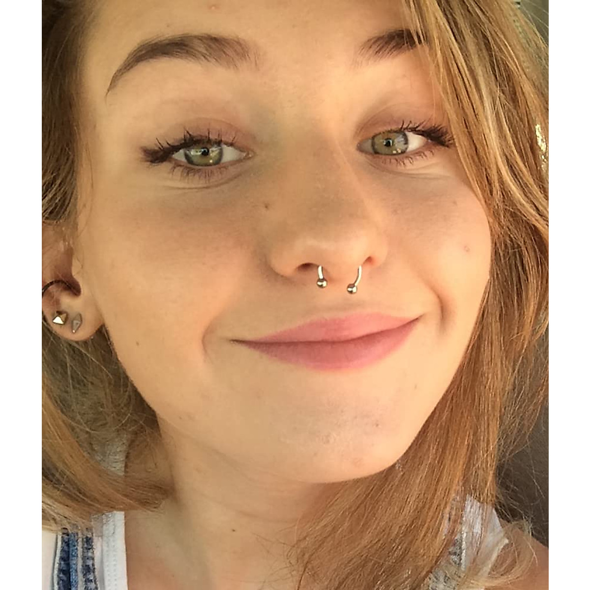 MODRSA Fake Belly Ring Clip on Belly Button Rings Fake Belly Ring and Fake Nose Ring Fake Belly Piercing Fake Belly Button Ring Fake Belly Button Piercing