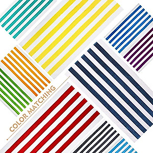 Exclusivo Mezcla 2-Pack 100% Cotton Oversized 35"x70" Cabana Stripe Beach Towels, Super Absorbent Soft Plush Pool Towel, Bath Towel (Red)